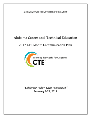 Fillable Online 2017 Cte Month Communication Plan Fax Email Print ...