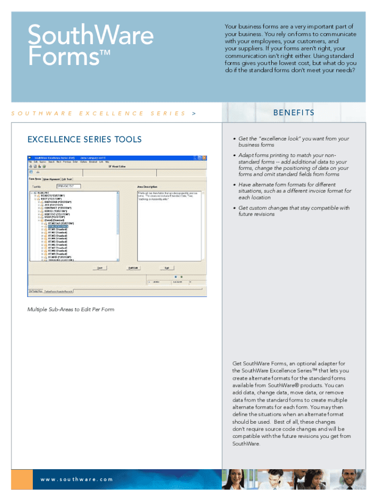 Fillable Online Southware Excellence Series Tools Fax Email Print ...