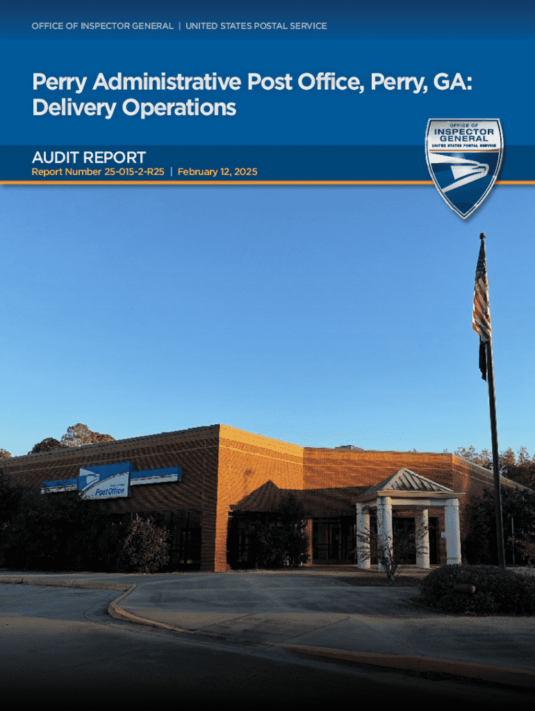 Fillable Online Audit Report – Perry Administrative Post Office, Perry ...
