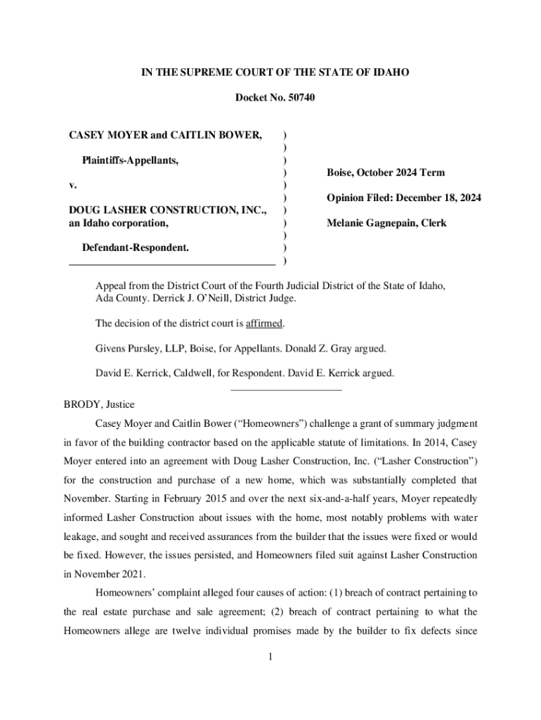 Fillable Online CASEY MOYER and CAITLIN BOWER, Fax Email Print - pdfFiller