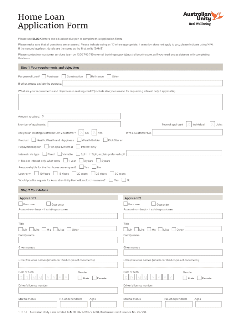 Fillable Online Home Loan Application Form Fax Email Print - pdfFiller