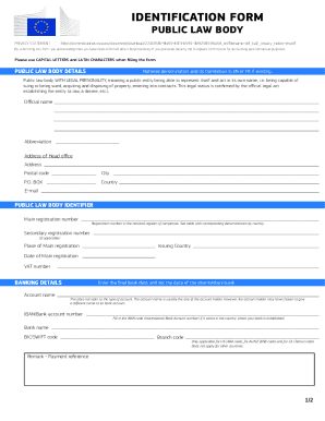 Fillable Online Public Law Body Identification Form Fax Email Print - pdfFiller