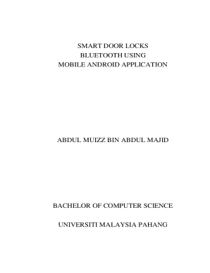 Fillable Online Smart Door Locks Bluetooth Using Mobile Android Application Fax Email Print ...