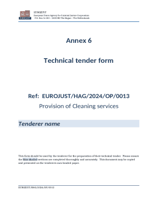 Technical Tender - ec europa Doc Template | pdfFiller