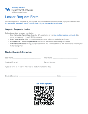 Fillable Online Locker Request Form Fax Email Print - pdfFiller