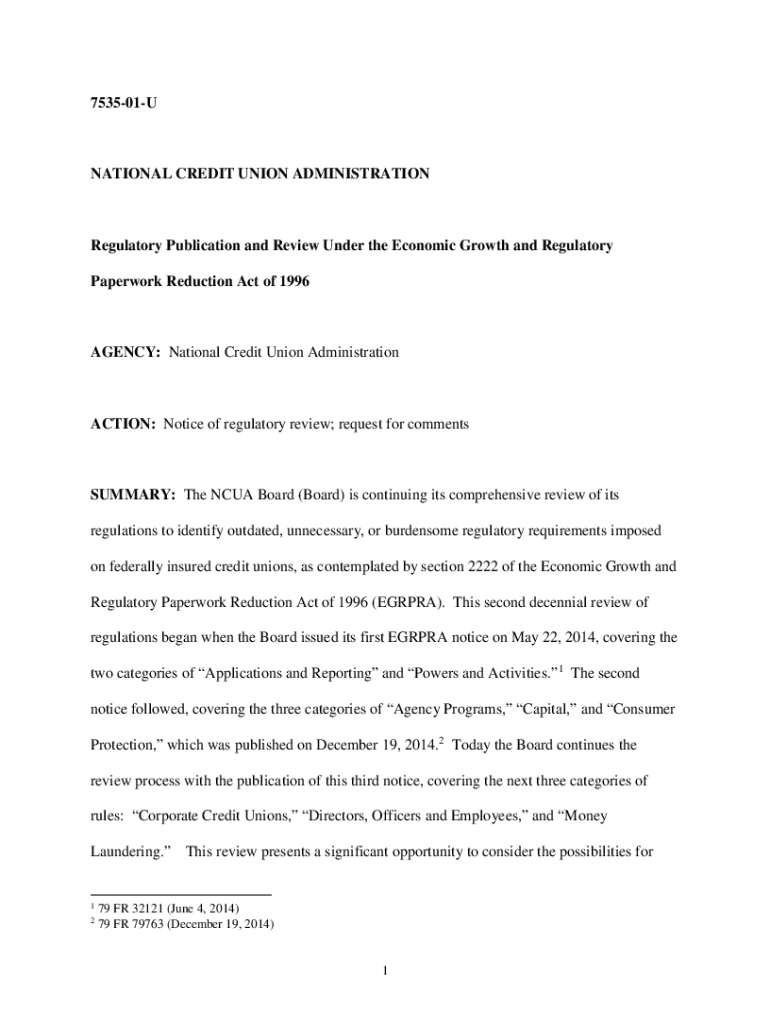Fillable Online Regulatory Publication and Review Under the Economic ...