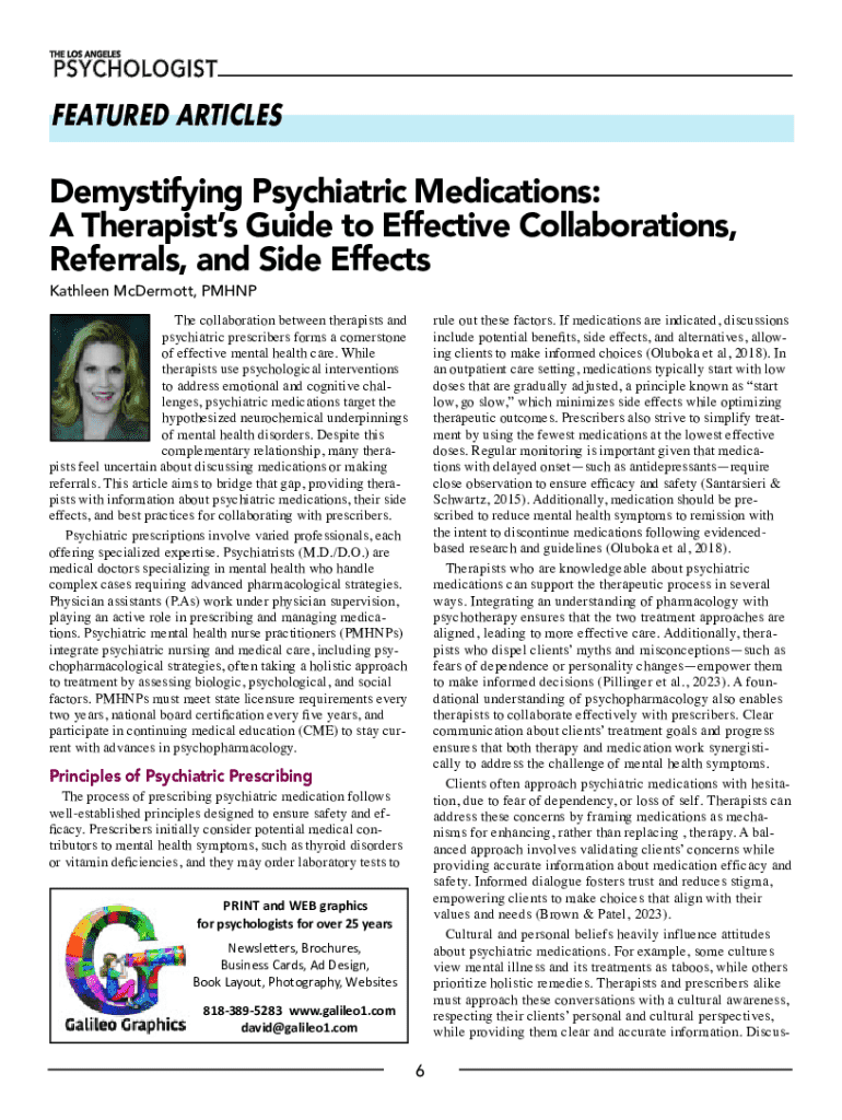 Fillable Online Demystifying Psychiatric Medications: Fax Email Print ...