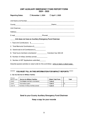 Fillable Online Unit Auxiliary Emergency Fund Report Form 2024 – 2025 ...