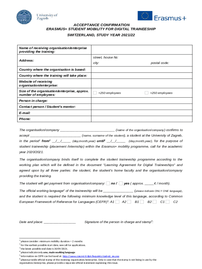 Acceptance Confirmation Doc Template | pdfFiller