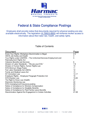 Fillable Online Federal & State Compliance Postings Fax Email Print ...