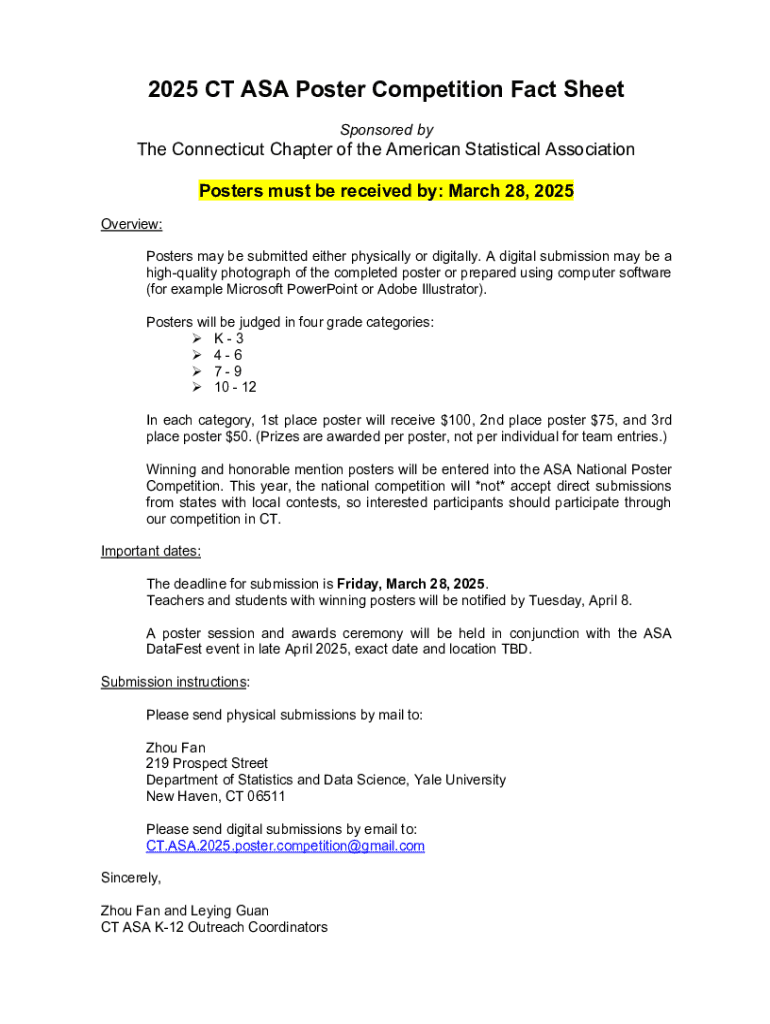 Fillable Online 2025 Data Visualization Poster Competition Fax Email ...