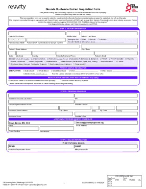 Fillable Online Decode Duchenne Carrier Requisition Form Fax Email ...