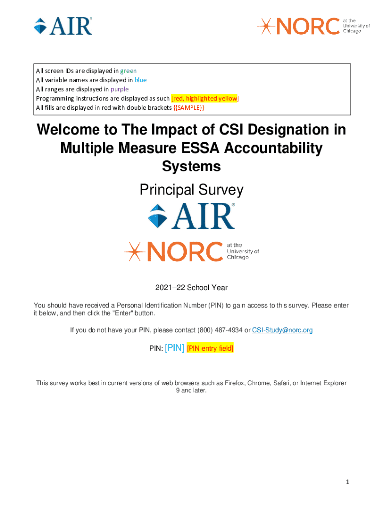 Fillable Online the Impact of Csi Designation in Multiple Measure Essa Accountability Systems ...