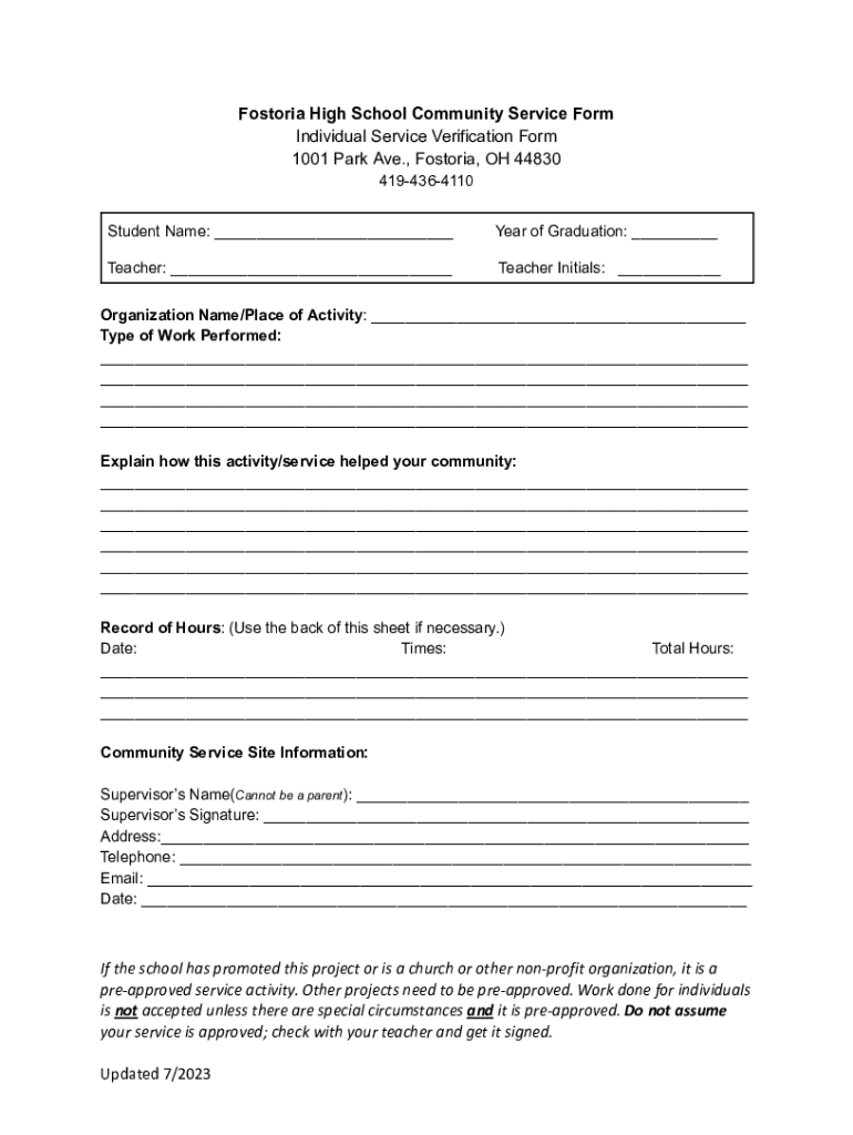 Fillable Online Individual Service Verification Form Fax Email Print ...