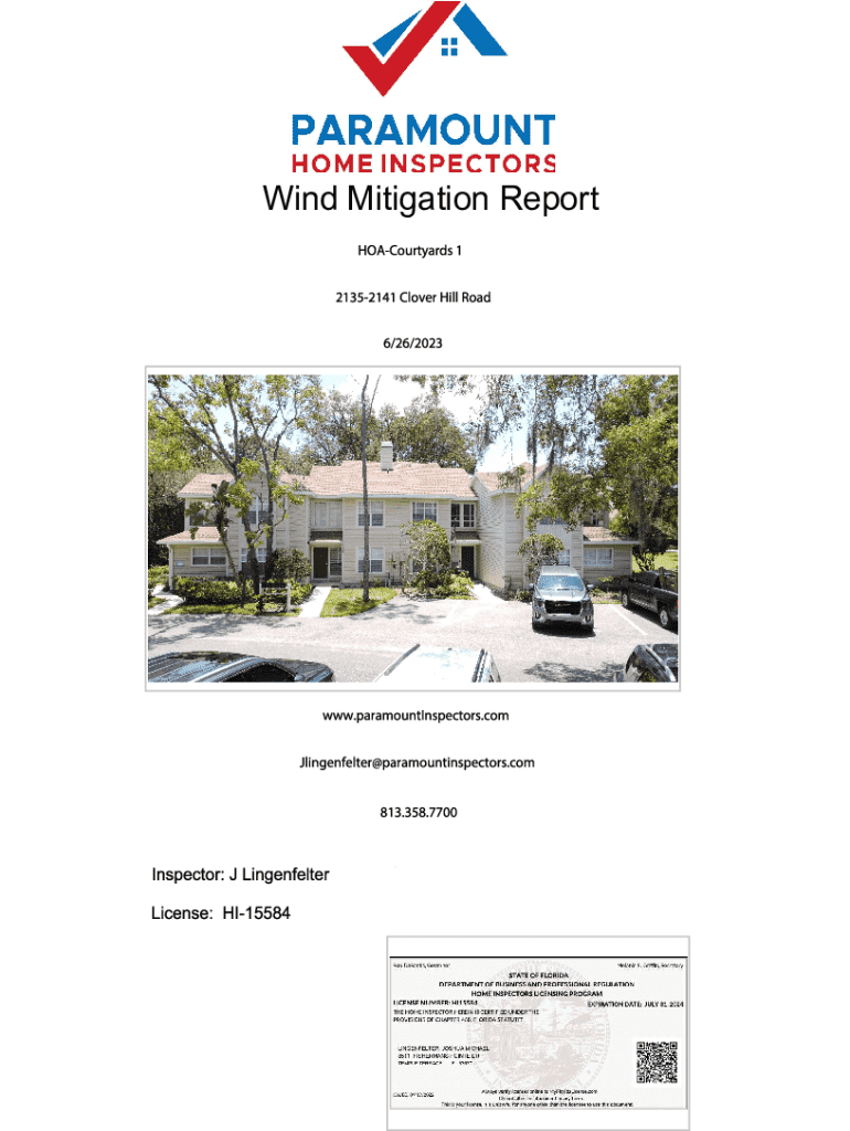 Fillable Online Wind Mitigation Report Fax Email Print - pdfFiller
