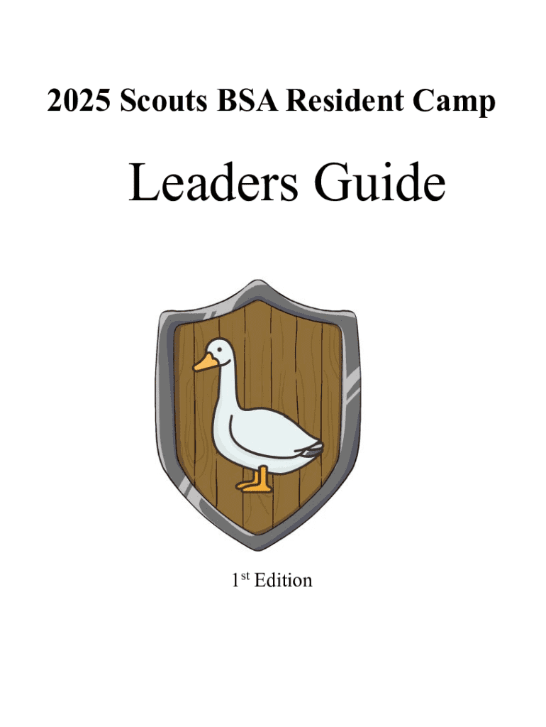 Fillable Online Leaders Guide - 2025 Scouts Bsa Resident Camp Fax Email Print - pdfFiller