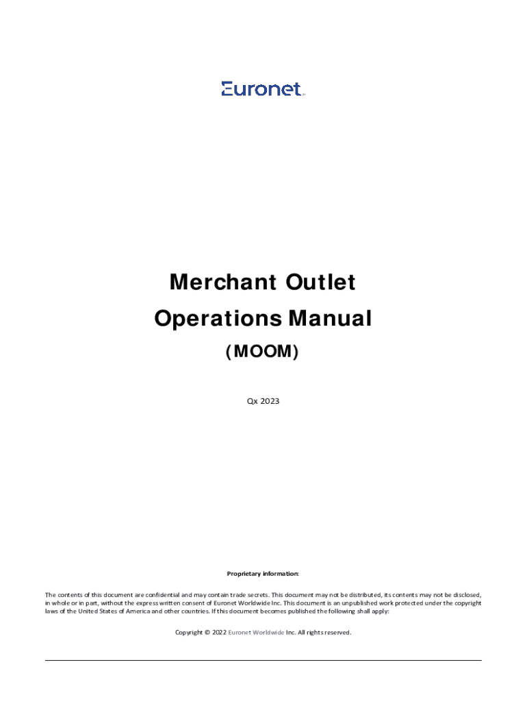 Fillable Online Merchant Outlet Operations Manual (moom) Qx 2023 Fax ...