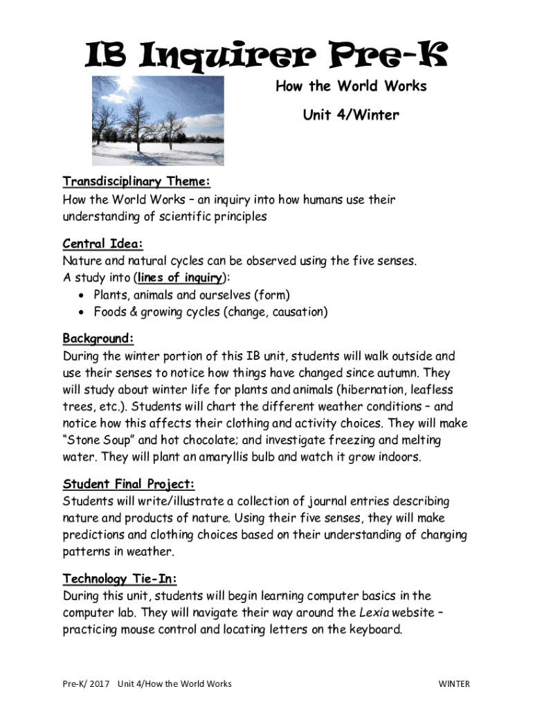 Fillable Online How the World Works - Unit 4/winter Fax Email Print ...