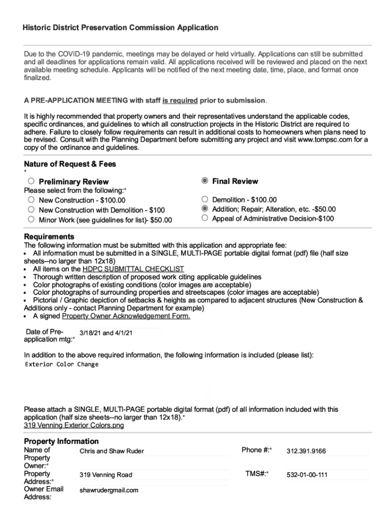 Fillable Online Property Owner Acknowledgement Form for Applications to ...
