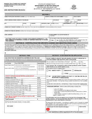 Fillable Online Connecticut Driver's License/identification Card ...