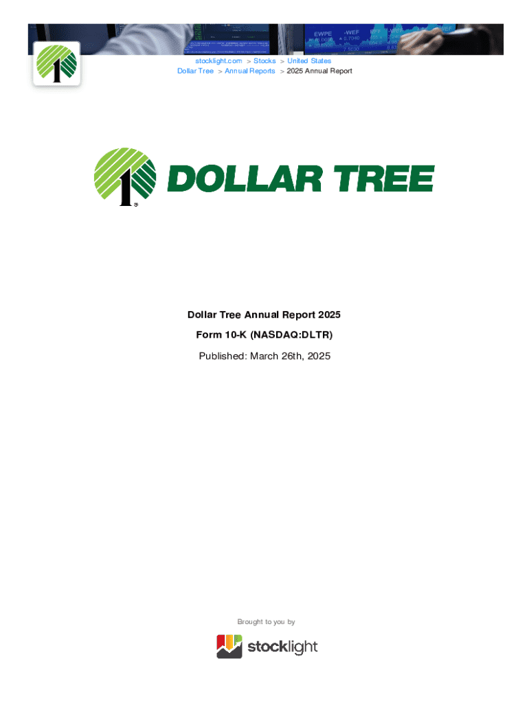 Fillable Online Dollar Tree Annual Report 2025 Fax Email Print - pdfFiller