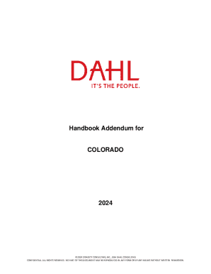 Fillable Online Colorado Employee Handbook Addendum 2024 Fax Email ...
