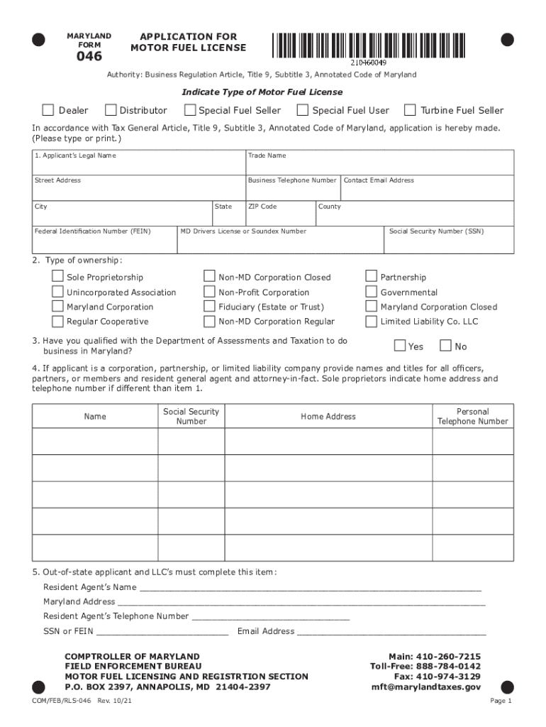 Fillable Online Application for Motor Fuel License Fax Email Print ...