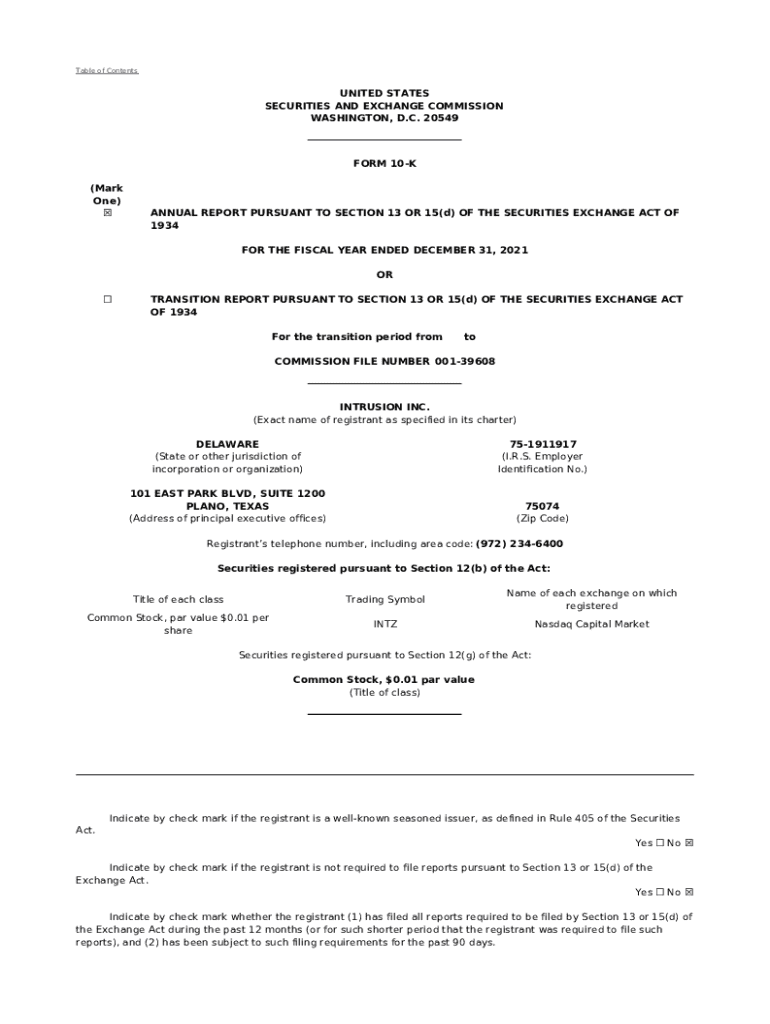 Fillable Online Annual Report Pursuant to Section 13 or 15(d) of the ...
