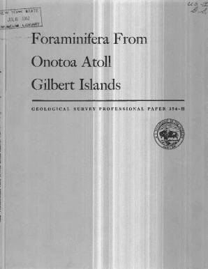 Fillable Online Foraminifera From Onotoa Atoll Gilbert Islands Fax ...