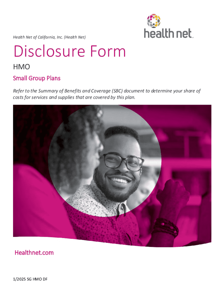 Fillable Online Health Net of California, Inc. Hmo Disclosure Form Fax ...