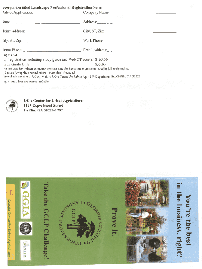 Fillable Online Georgia Certified Landscape Professional Registration Fax Email Print - pdfFiller