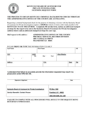 Fillable Online kpi ky AOC Background Check Form - kpi ky Fax Email ...