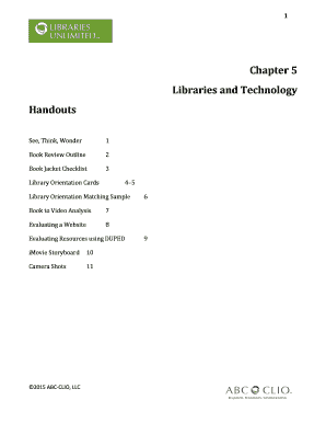 Fillable Online Chapter 5 Libraries and Technology Handouts - ABC-Clio ...