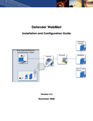 Fillable Online Defender WebMail Installation and Configuration Guide Fax Email Print - pdfFiller