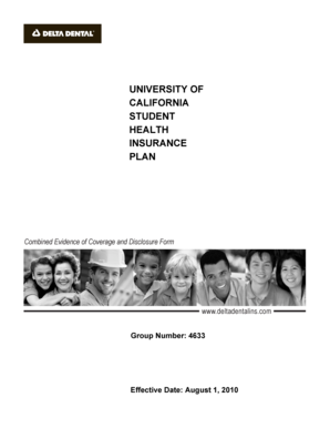 Fillable Online healthcenter ucsc Combined Evidence Of Coverage And ...