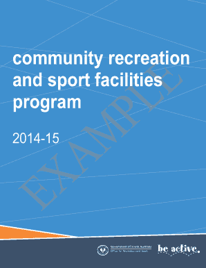 Fillable Online Community recreation and sport facilities program ...