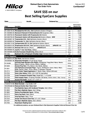 Fillable Online Download the Order Form - Wal*Mart OD Fax Email Print ...