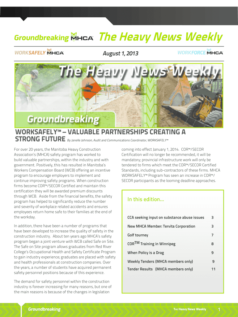 Fillable Online mhca mb WORKSAFELY VALUABLE PARTNERSHIPS CREATING A ...