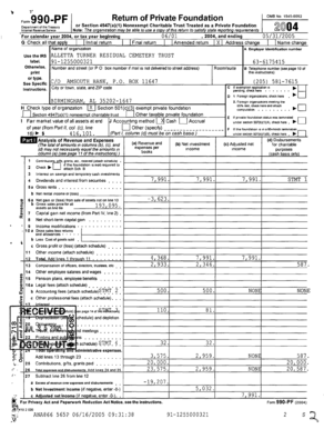 Fillable Online 990-PF Return of Private Foundation Of Section 4947(a ...