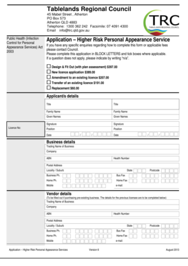 Fillable Online Personal Appearance Application Form Fax Email Print ...
