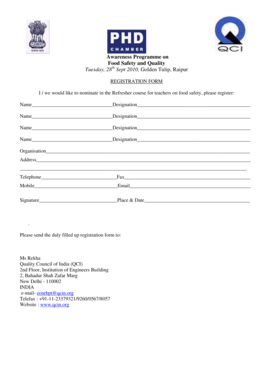 Fillable Online To download registration form. - Quality Council of ...