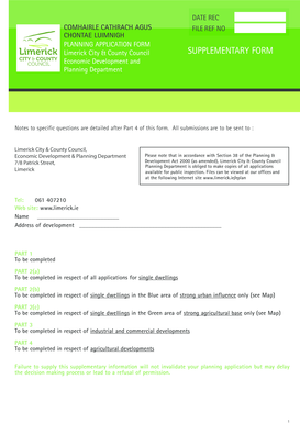 Fillable Online Planning Application Supplementary Form - Limerick.ie ...