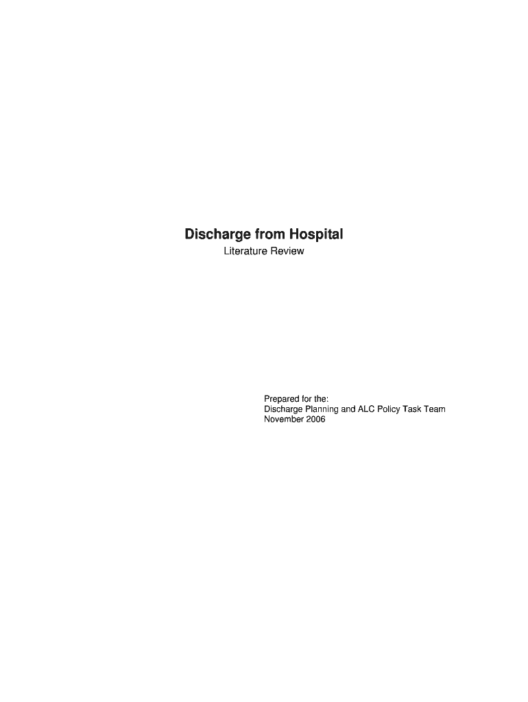 Fillable Online Discharge from Hospital Fax Email Print - pdfFiller