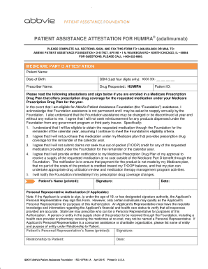 Fillable Online needymeds PATIENT ASSISTANCE ATTESTATION FOR HUMIRA ...