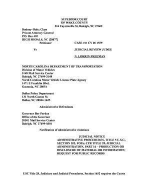 Fillable Online Judicial notice Fax Email Print - pdfFiller