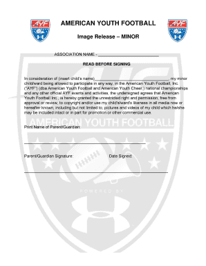 Fillable Online kernersvilleraiders 2013 AYF Participant Packet Fax ...