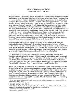 Fillable Online George Washington Baird Fax Email Print - pdfFiller