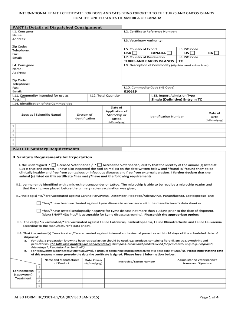 How Much Does An International Health Certificate Cost For A Dog