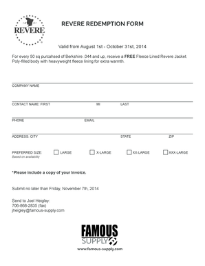 Fillable Online Promotion_7-2014_Revere Redemption Form.pdf - Famous ...