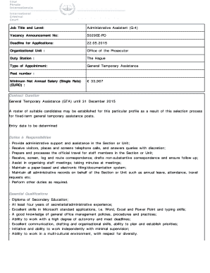 Fillable Online Job Title and Level: Fax Email Print - pdfFiller